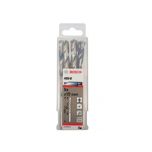 BOSCH Burgija za metal HSS-G, DIN 338 - 10 x 87 x 133 mm (pakovanje od 5 komada)