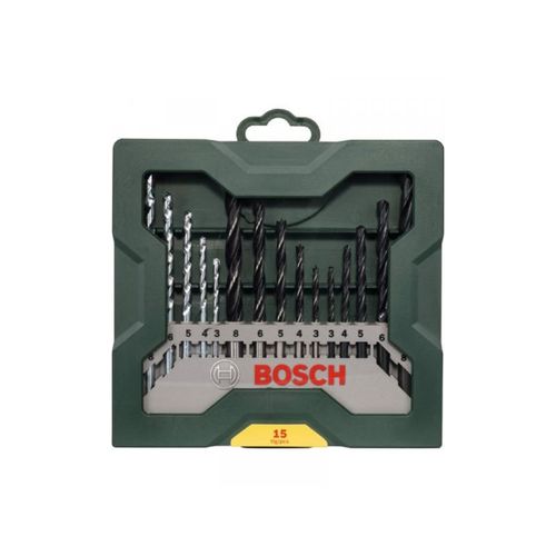 BOSCH 15-delni Mini-X-Line set burgija za drvo, metal i beton