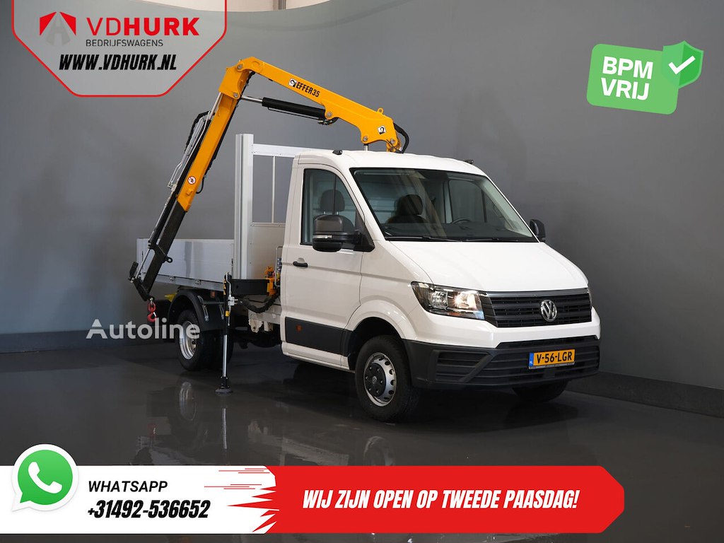 Volkswagen Crafter 50 165 pk Effer 352S Trekhaak/ Kraan/ Crane/ Kran/ Autok kamion s ravnom platformom < 3.5t