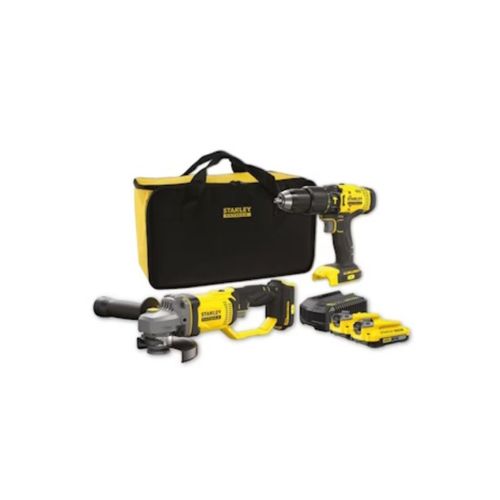 STANLEY Fatmax set: aku bušilica i ugaona brusilica 18V 2 x 2.0Ah
