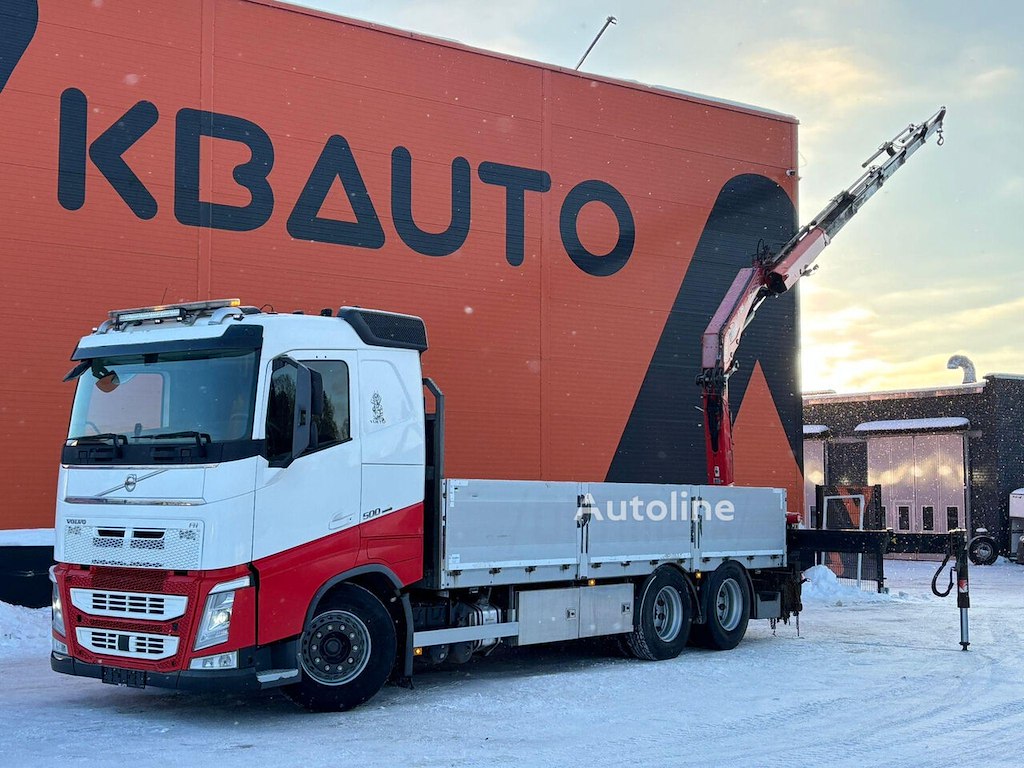 Volvo FH 500 6x2 FASSI F195A.2.25 / PLATFORM L=6510 mm kamion s ravnom platformom