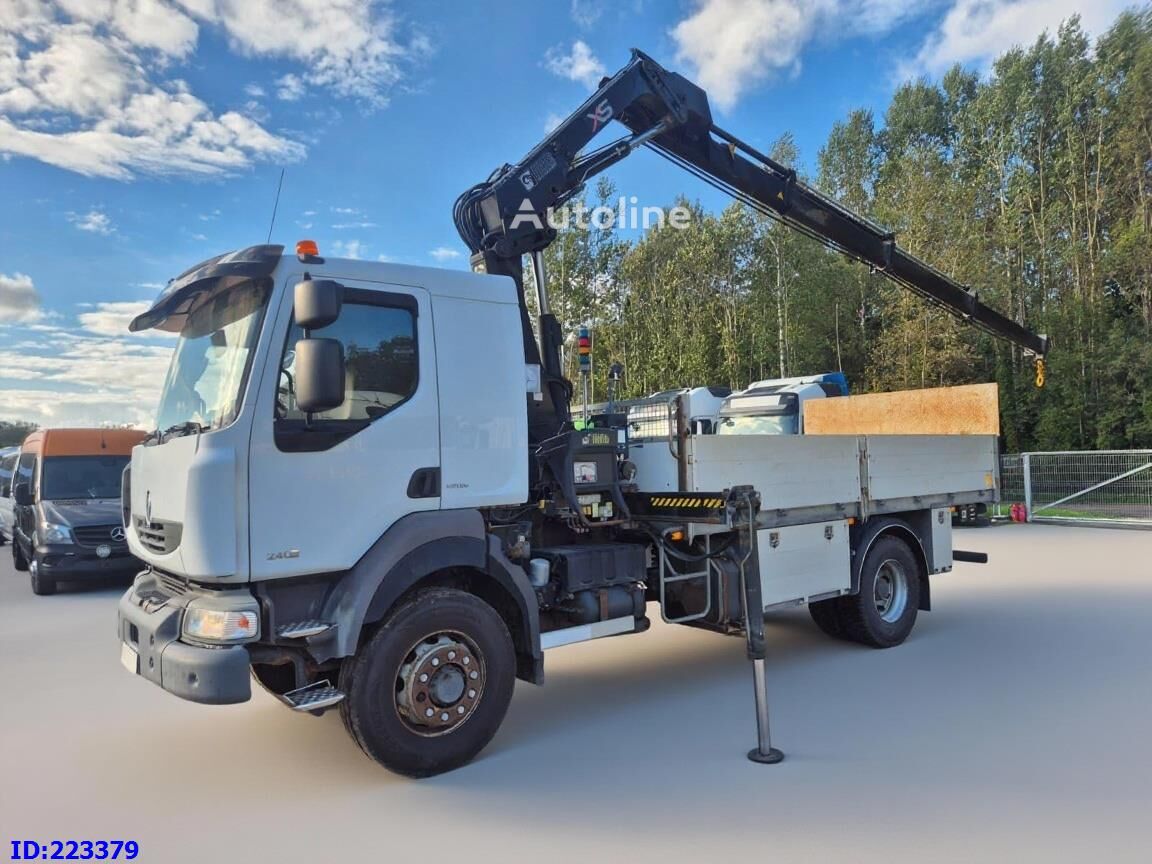 Renault Midlum 240.16 4x4 + HIAB 122 E-3 HIDUO kamion s ravnom platformom