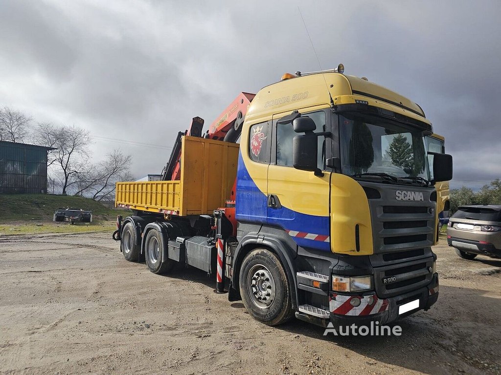 Scania 500 V8 PALFINGER PK 44002 6X2 kamion s ravnom platformom