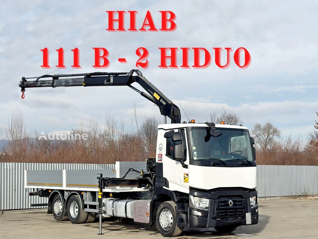 Renault T 380 * HIAB 111 B - 2 HIDUO + FUNK / 6x2! kamion s ravnom platformom