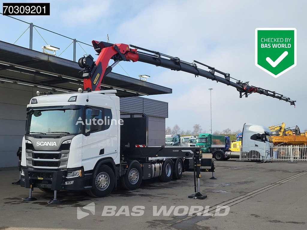 Novi Scania R500 8X2 NEW! Palfinger PK480 TEC Crane + Jib 2.5t Winch Lift+st kamion s ravnom platformom