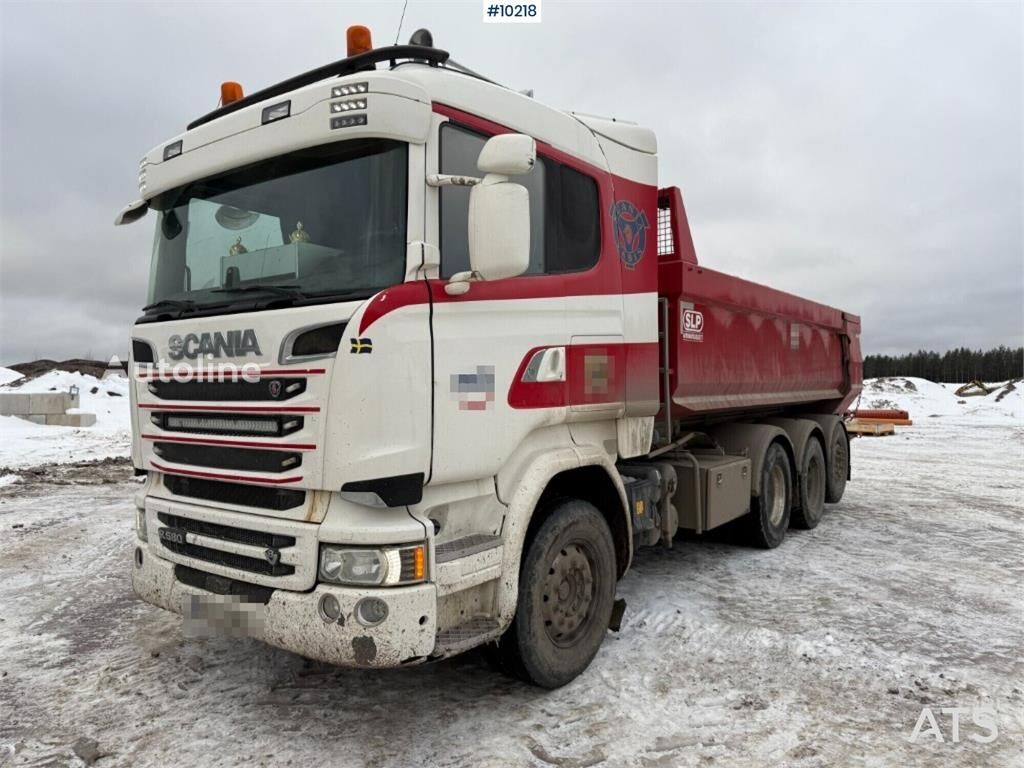 Scania R580 8X4 cassette truck with SLP trailer kamion s ravnom platformom