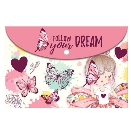 Fascikla A4 Dugme 585031 Follow Dream Butterfly Sy