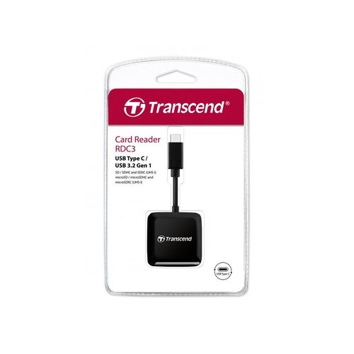 TRANSCEND Tip-C čitač kartica SD/microSD, crni (TS-RDC3)