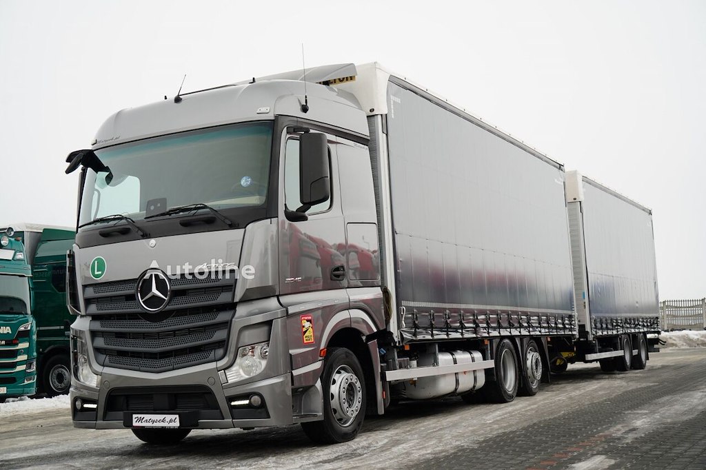 Mercedes-Benz ACTROS 2545 kamion sa klizna zavesa cerada + prikolica sa kliznom ceradom