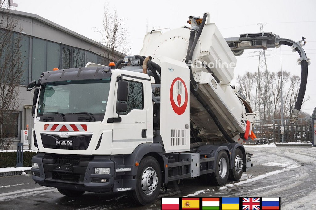 MAN TGM 26.340 E6 / RIVARD sewage cleaner 11.8 m3 / 120 tho. km / st autofekalac