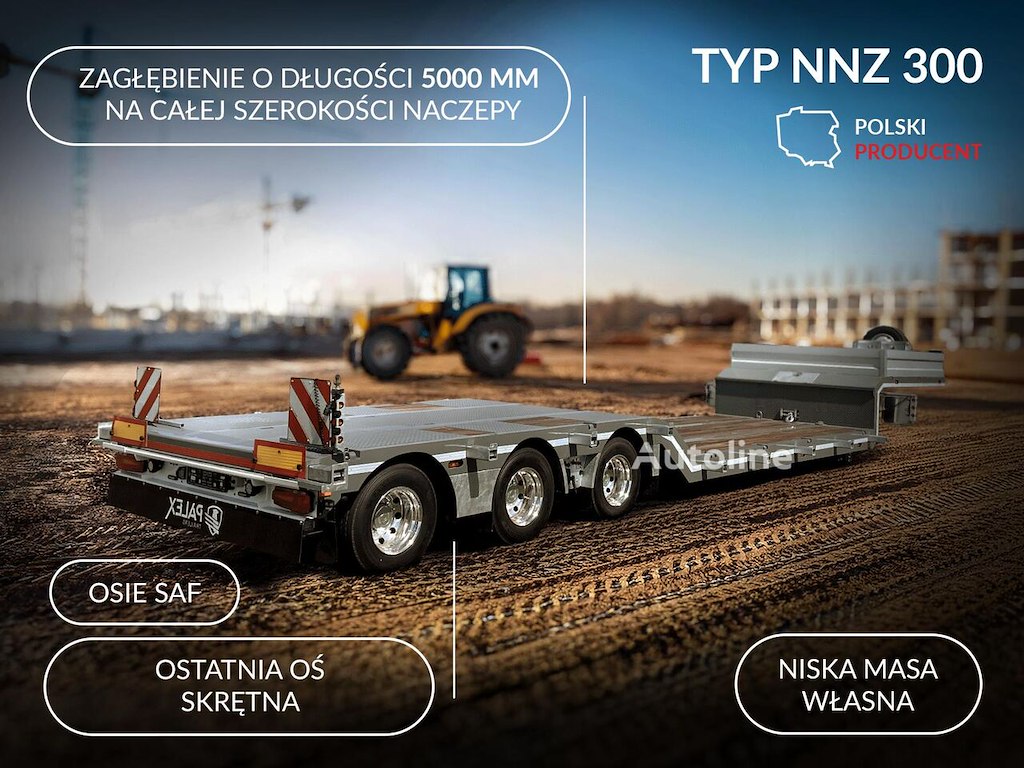 Nova Palex Trailers NNZ 300 poluprikolica sa niskom platformom