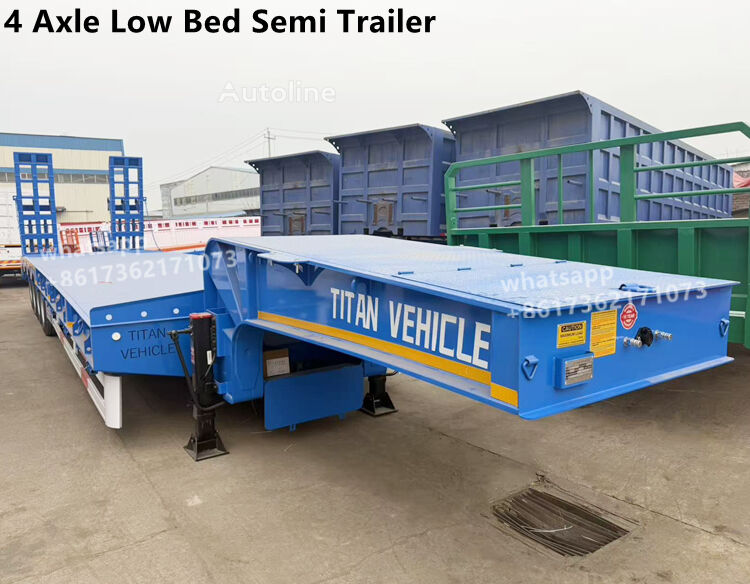 Nova Titan 4 Axle Low Bed Semi Trailer for Sale in Ghana poluprikolica sa niskom platformom