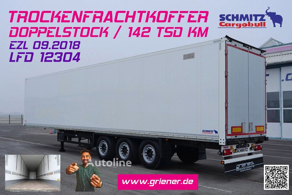 Schmitz Cargobull SKO 24/ DOPPELSTOCK / ZURRL. / 12642 XL nur 142 furgon poluprikolica