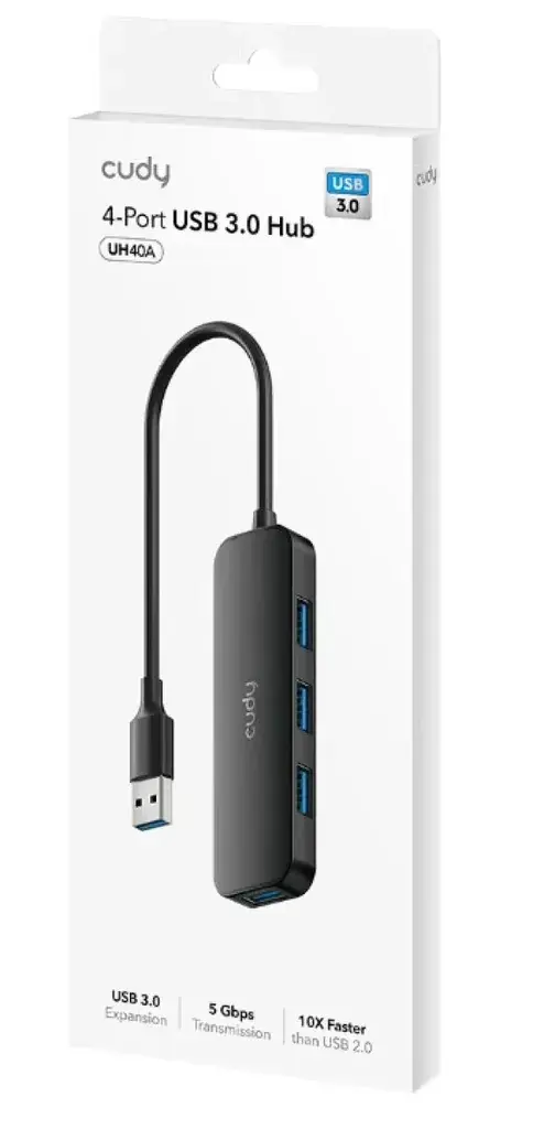 Cudy USB 3.0 HUB UH40A, brzina prenosa do 5 Gbps, 4-port (alternativa: UHB-U3P4-03)