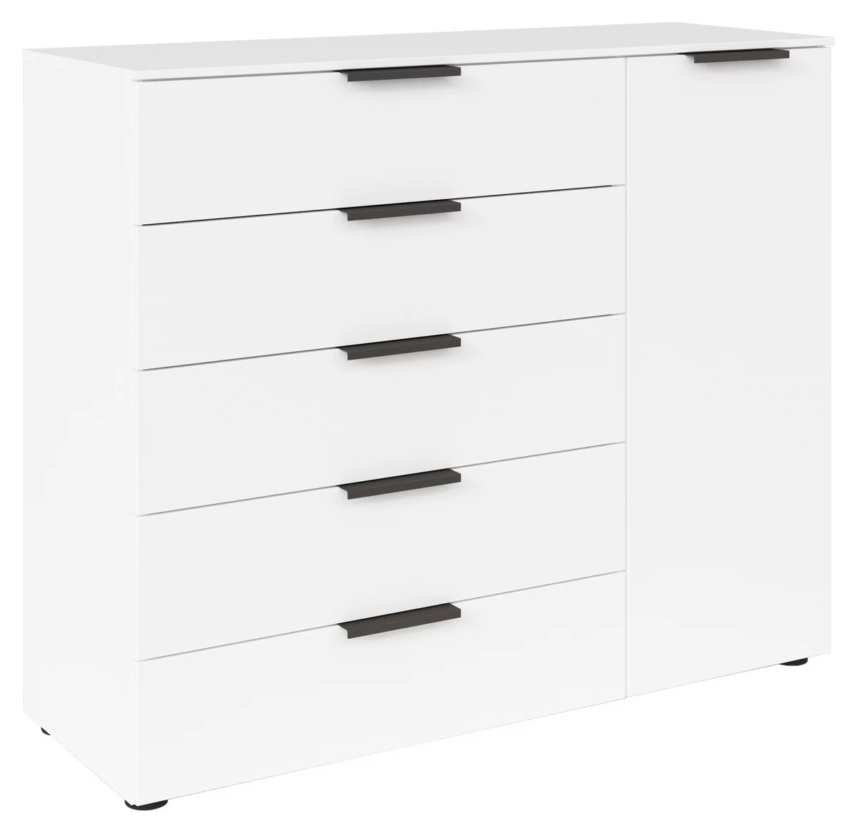 KOMODA 120/100/42 cm grafitno siva, bela