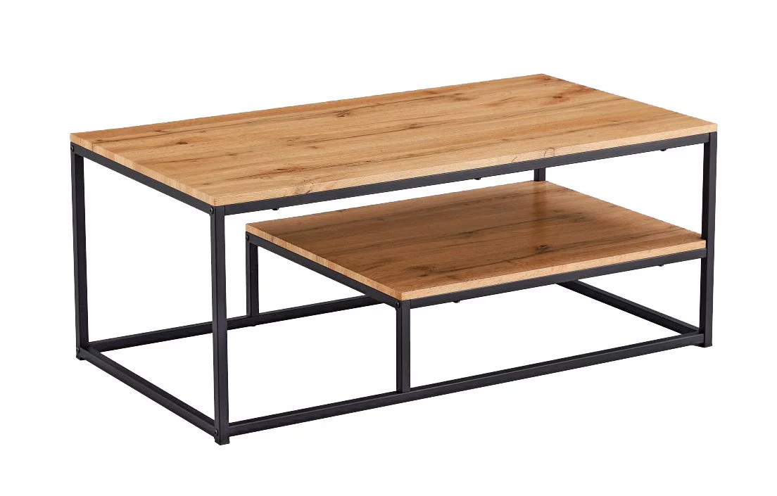 KLUB STOČIĆ 110/45/60 cm crna, boja hrasta