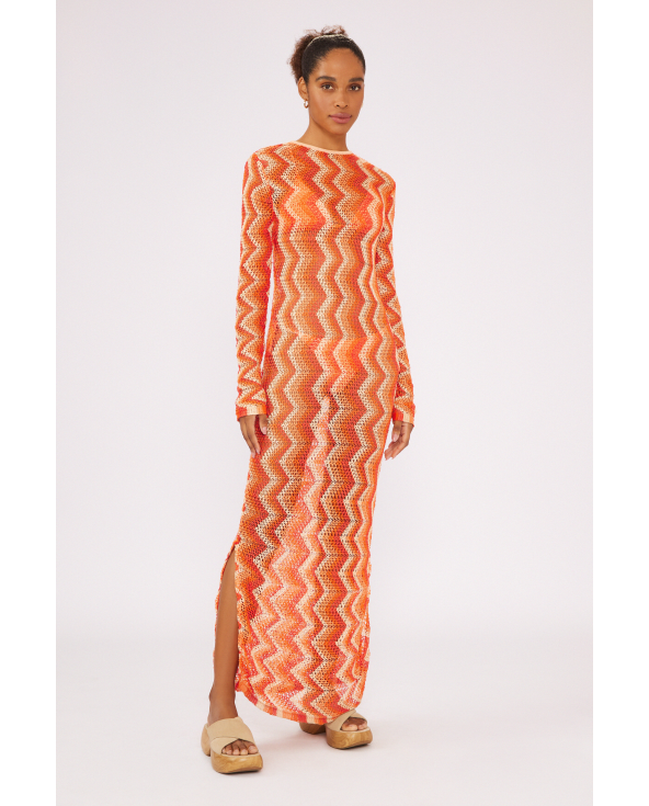Laranja Long Dress Tricot