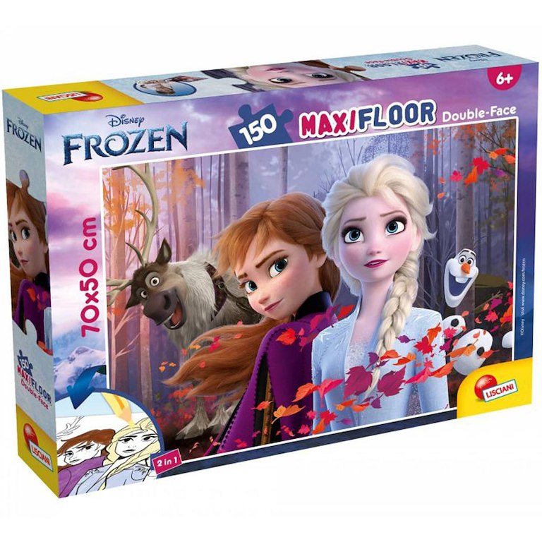 Slagalica Lisciani 150pcs Maxi Frozen 2u1 slozi i oboji 91799