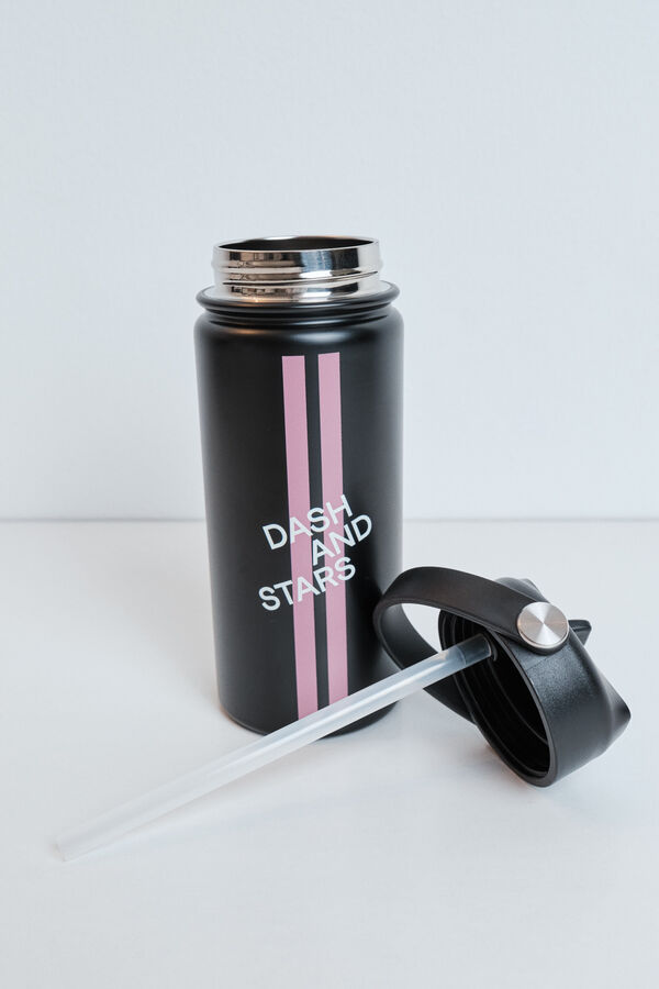Schwarze Edelstahlflasche