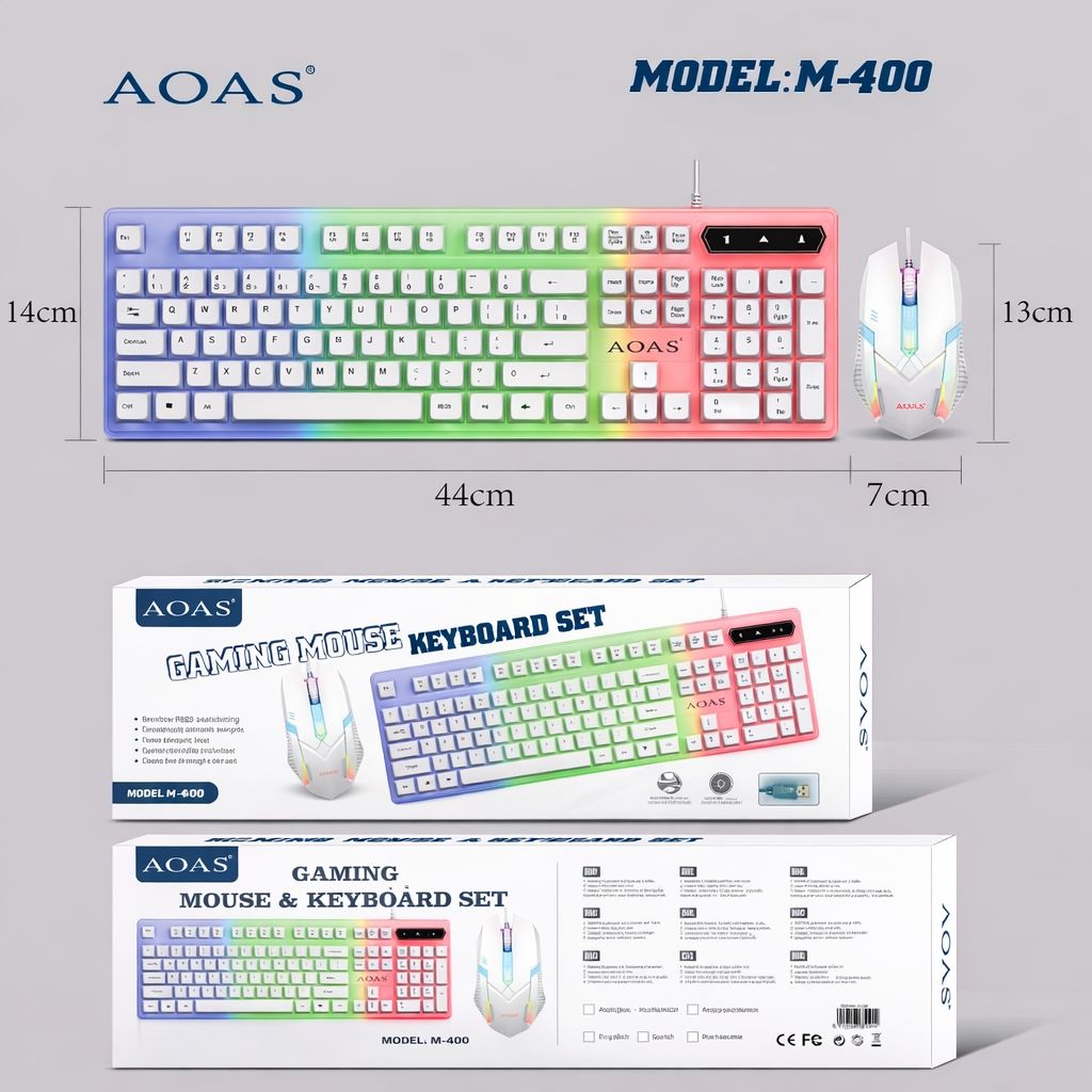 AOAS M400 gaming set tastatura i miš