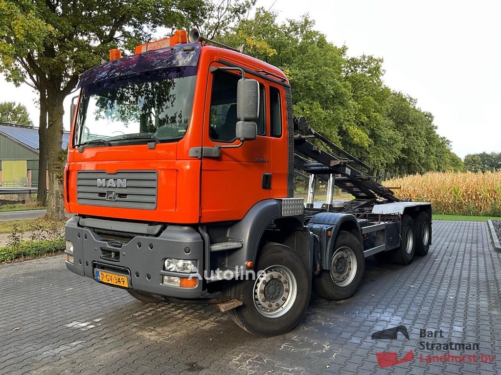 MAN TGA 460 8x4 Euro 3 MMBS landbouwkenteken met 30t kabel container kamion sa kukom za podizanje tereta