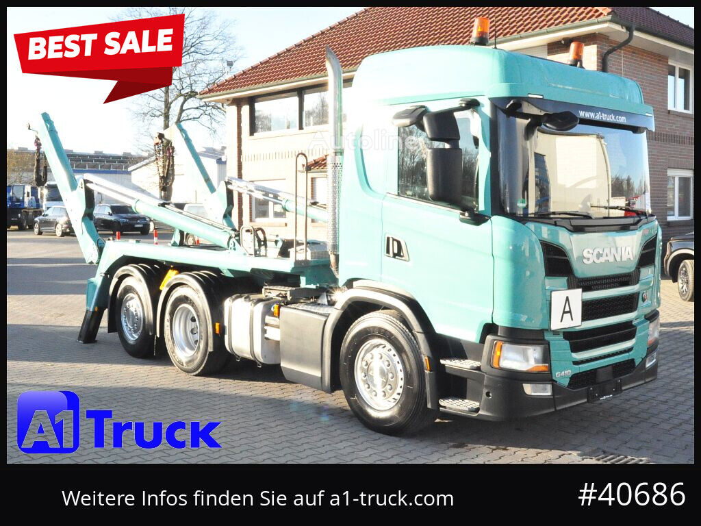 Scania G410 Meiller AK 16 Funk Lenkachse kamion autopodizač kontejnera