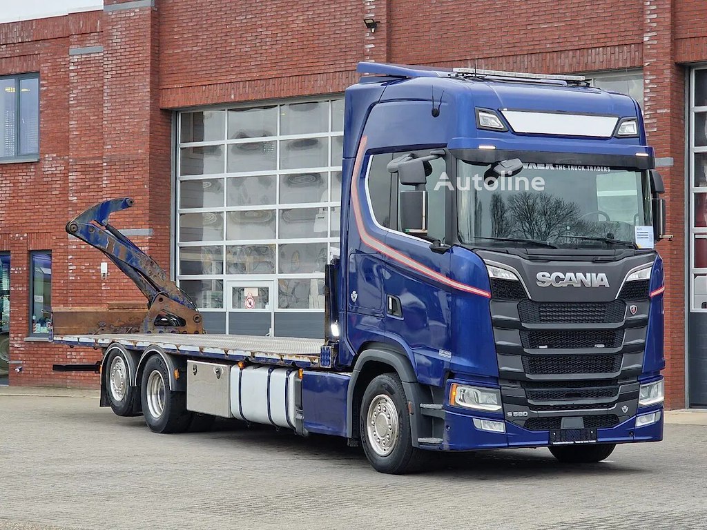 Scania S580 V8 NGS Highline 6x2*4 - Side loader Container - Full air - kamion autopodizač kontejnera