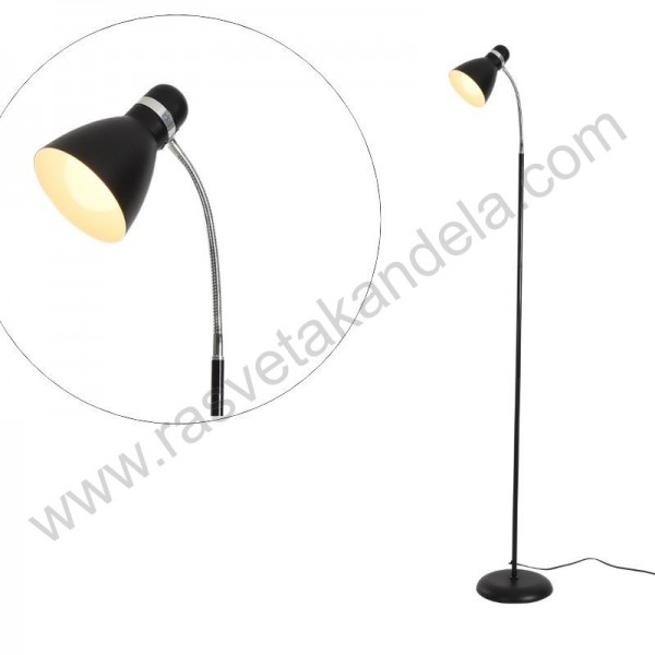 Podna lampa 1xE27 DION crna+hrom