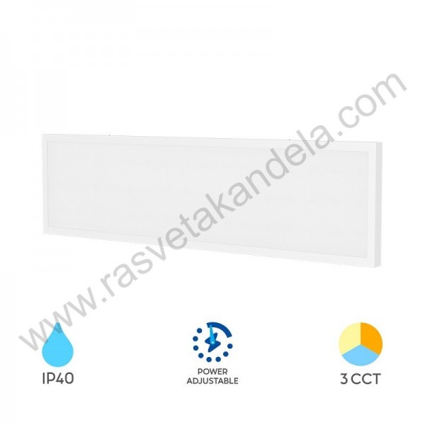 Led panel nadgradni 3CCT 1200x300mm 30/40/50W beli IP40