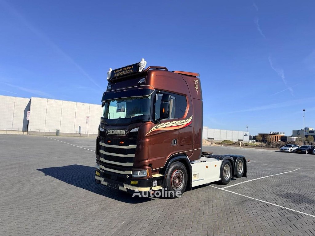 Scania S580 6X2 full air, retarder, NO EGR, Special interior tegljač