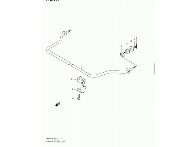 Suzuki Ignis Gumica Prednjeg Ramena 00-08, NOVO