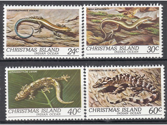 Australija Uskršnje Ostrvo 1981 Reptili Fauna set **