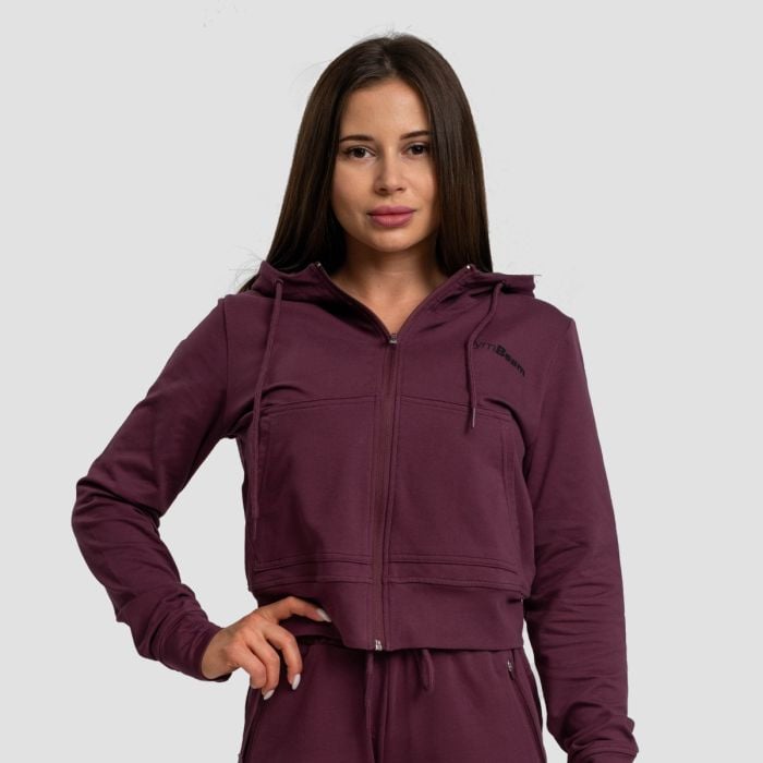 Ženski duks TRN Zip-Up Eggplant – GymBeam