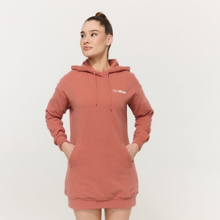 Ženska dukserica Limitless Longline Cinnamon - GymBeam