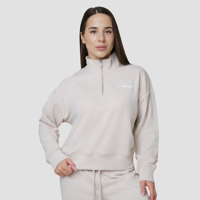 Ženska dukserica Agile 1/2 Zip Desert - GymBeam