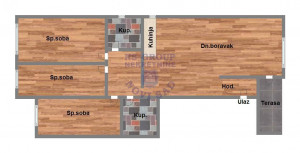 Troiposoban stan 76m2 u izgradnji - Veternik