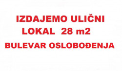 BULEVAR OSLOBOĐENJA – ULIČNI LOKAL 28 m2 - 1000 Evra ID#2697