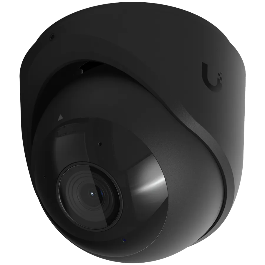 Ubiquiti UVC-G6-Turret-B Black, All-weather, tamper-resistant 4K PoE camera with a 1/1.8" 8MP image sensor, Multi-TOPs AI Engine, and 3-axis manual adjustments for flexible installation