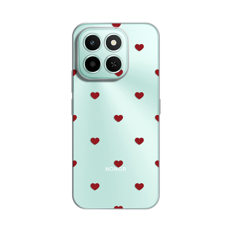 Zastitna silikonska maska (futrola) PRINT - Huawei Honor X6c Red Hearts