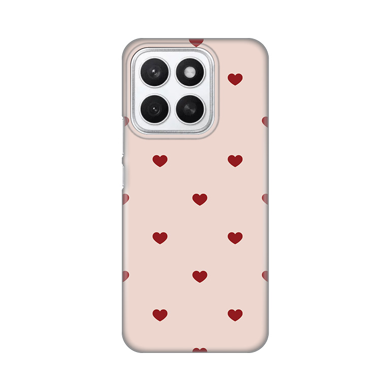 Zastitna silikonska maska (futrola) PRINT - Huawei Honor X8c Beige Hearts