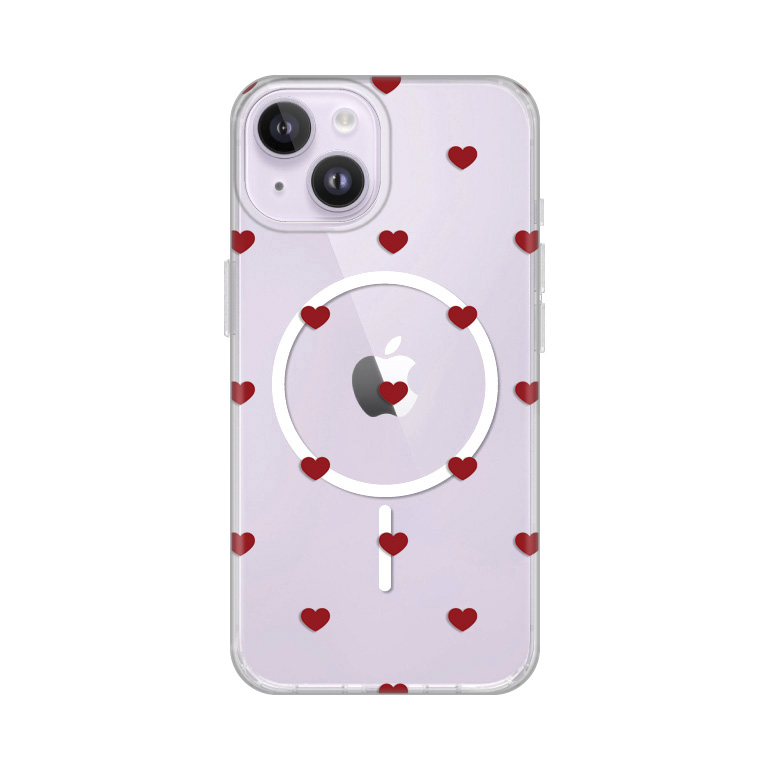 Zastitna maska (futrola) print Magsafe - iPhone 13/14 6.1 Red Hearts