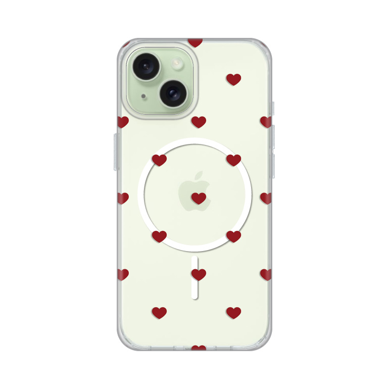 Zastitna maska (futrola) print Magsafe - iPhone 15 Red Hearts