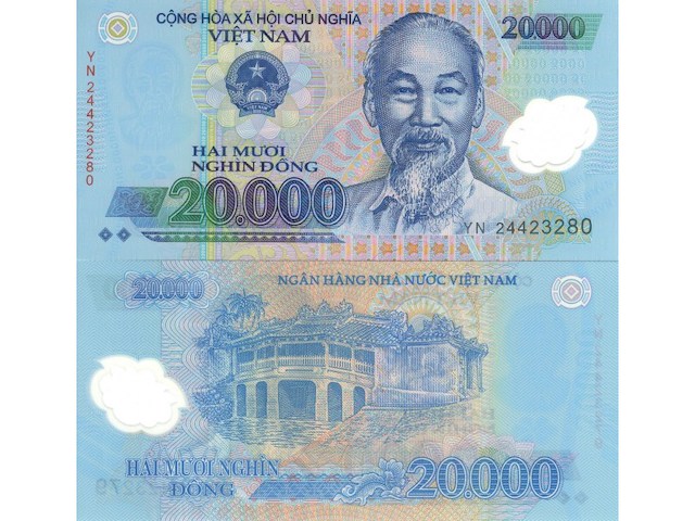 VIETNAM 20.000 20000 Dong 2024 UNC, P-120 Polymer