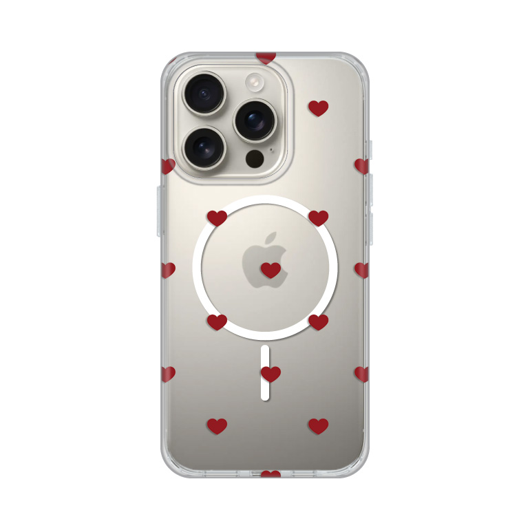 Zastitna maska (futrola) print Magsafe - iPhone 16 Pro Red Hearts