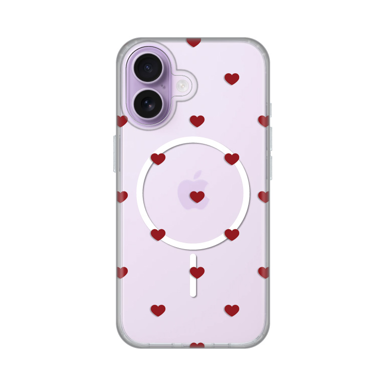Zastitna maska (futrola) print Magsafe - iPhone 17 Red Hearts