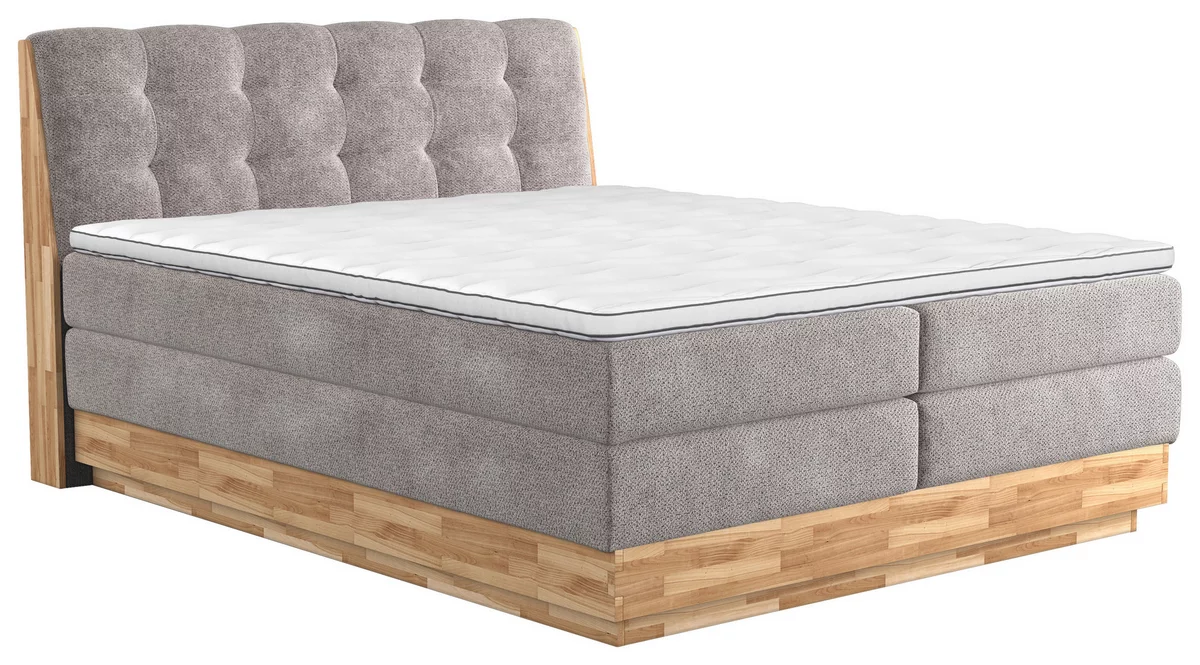 BOXSPRING KREVET 200/200 cm bež