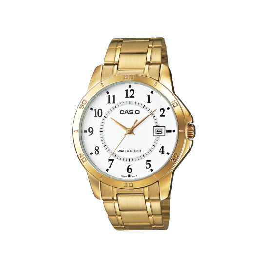 Casio MTP-V004G-7B muški sat Analogni Gold Tone Classic Date Arabic Numerals