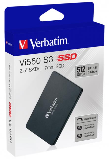 NEDEFINISAN SSD 2.5" SATA Verbatim Vi550 S3 512GB 520MB/s 500MB/s
