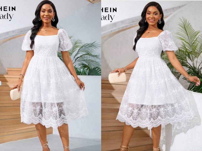 ***Shein midi lace haljina***novo***