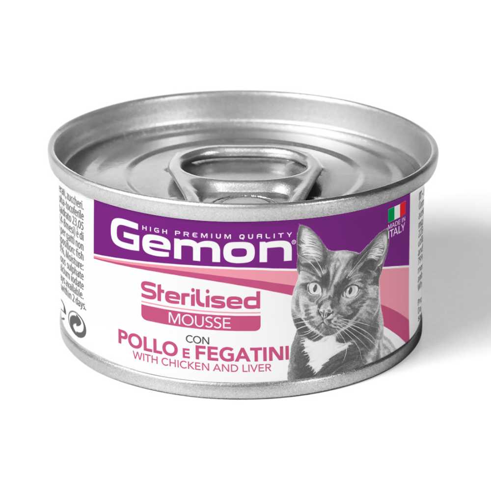 Monge Gemon konzerva za mačke Cat mousse Sterilised - Piletina i jetra 85g